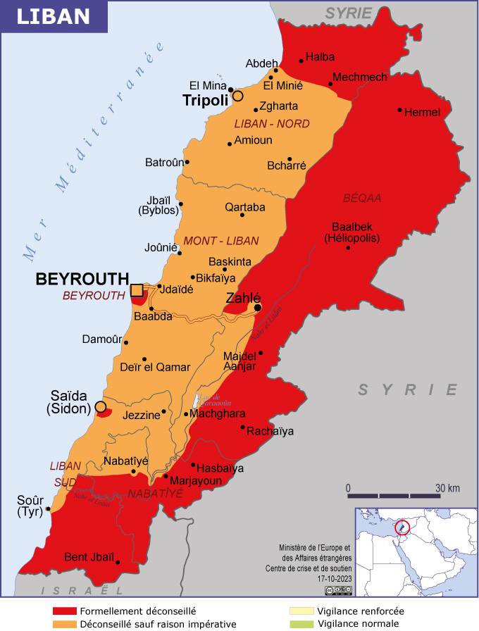 Israël, Liban : les voyages désormais déconseillés par le Quai d’Orsay ...